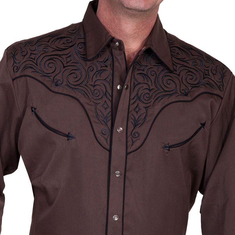 American Cowboy - Brun Westernskjorte - Westernbutikken.no